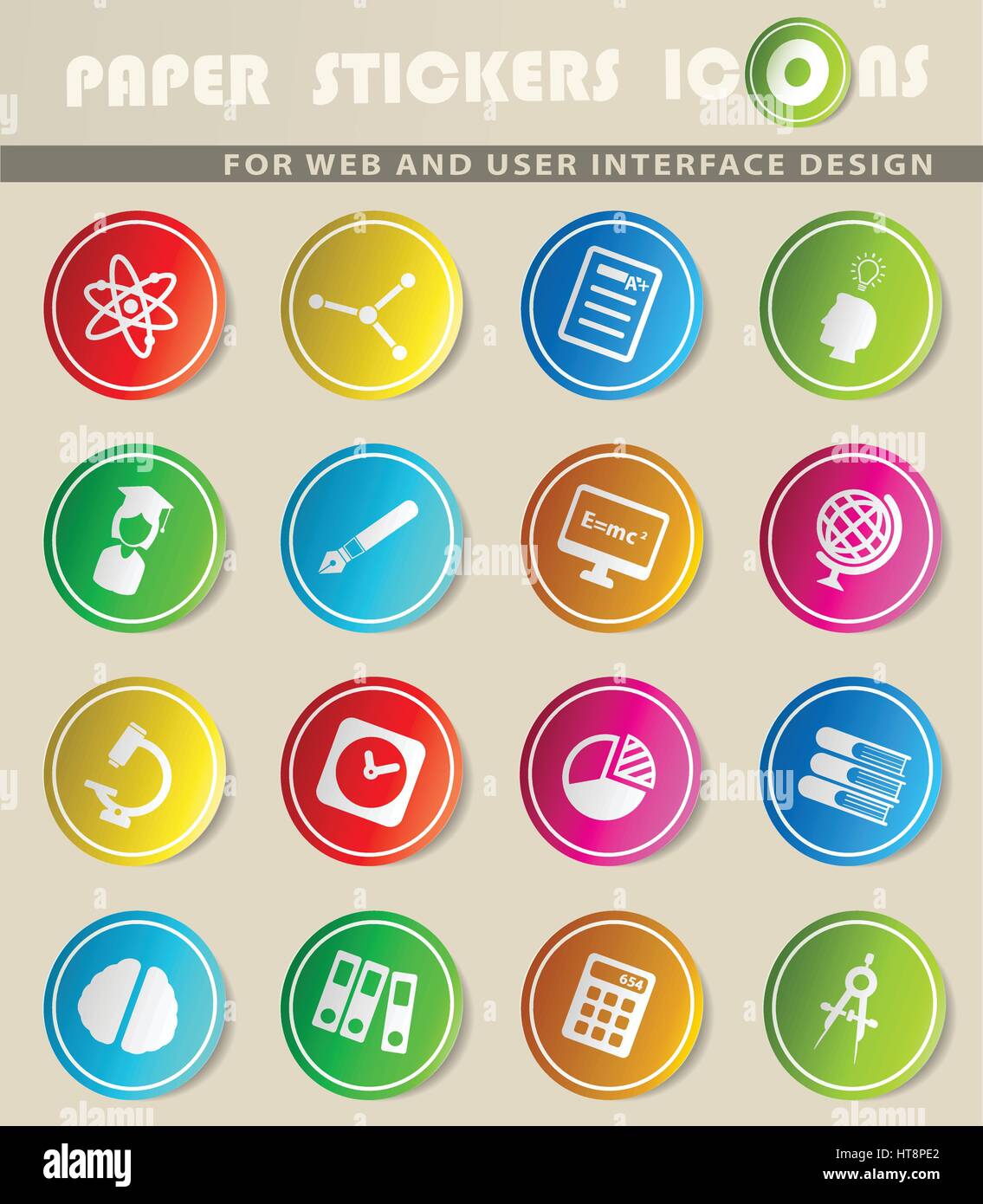 University simply icons for web and user interface Stock Vector Image ...