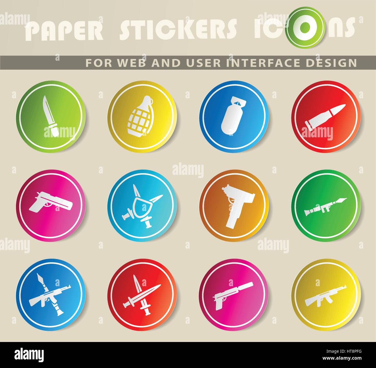 Weapon simply icons for web and user interface Stock Vector Image & Art ...