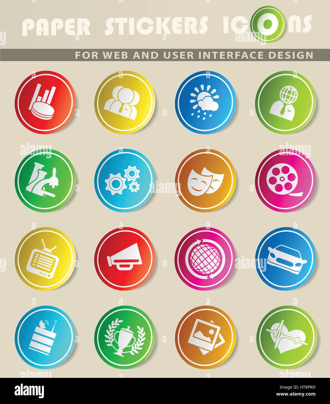 Media simply symbols for web and user interface Stock Vector Image ...