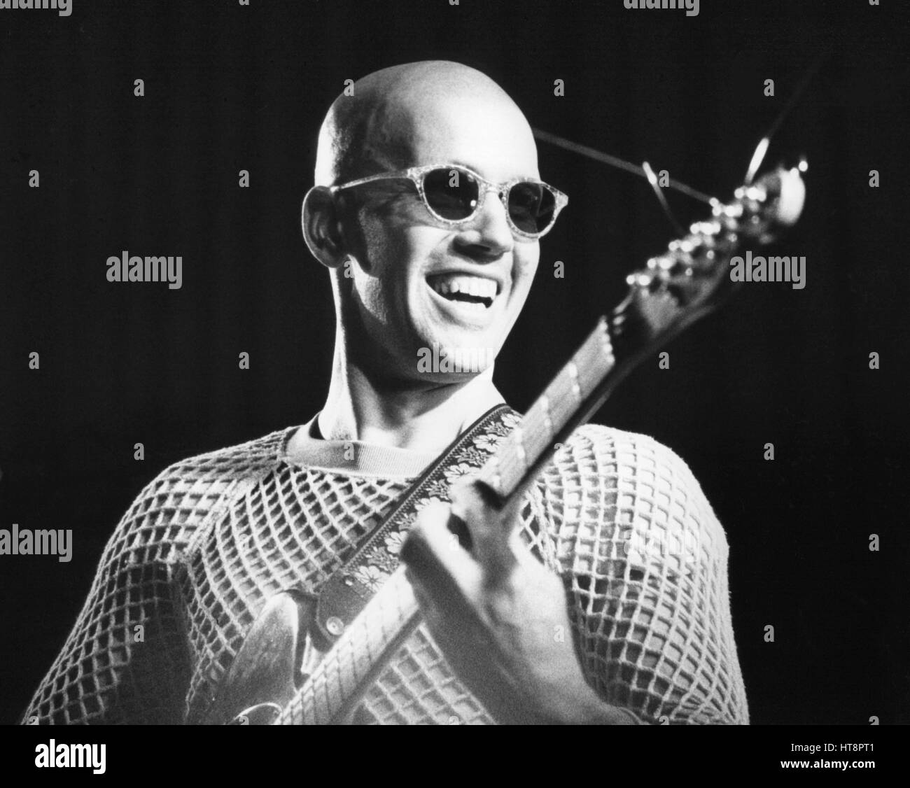 Les Chappell, guitarist in the Lena Lovich band, performs live on stage ...