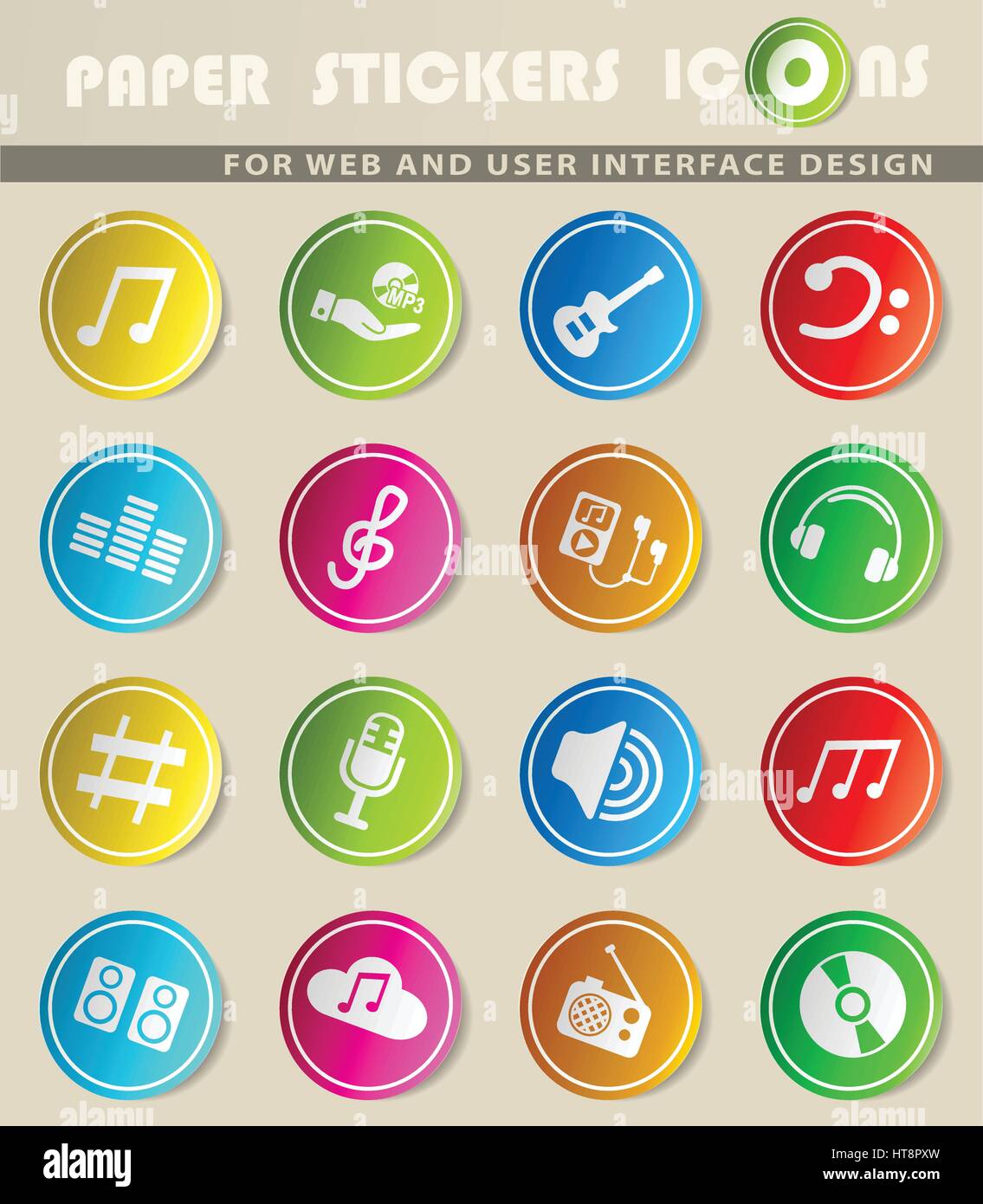 music web icons for user interface design Stock Vector Image & Art - Alamy