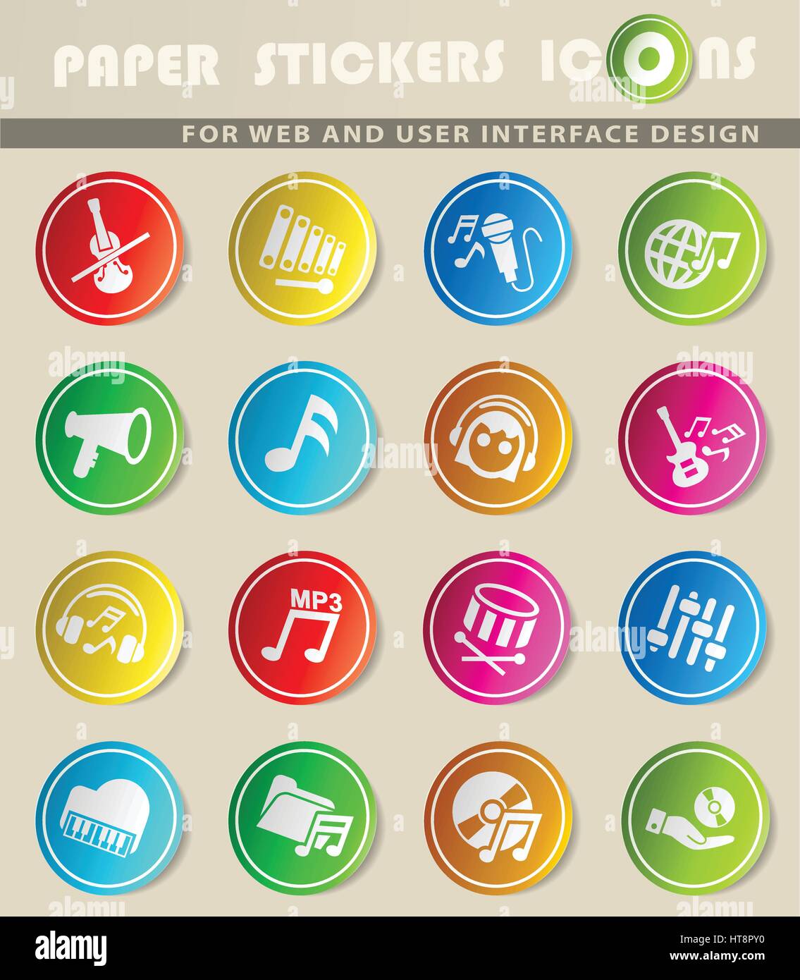 music web icons for user interface design Stock Vector Image & Art - Alamy