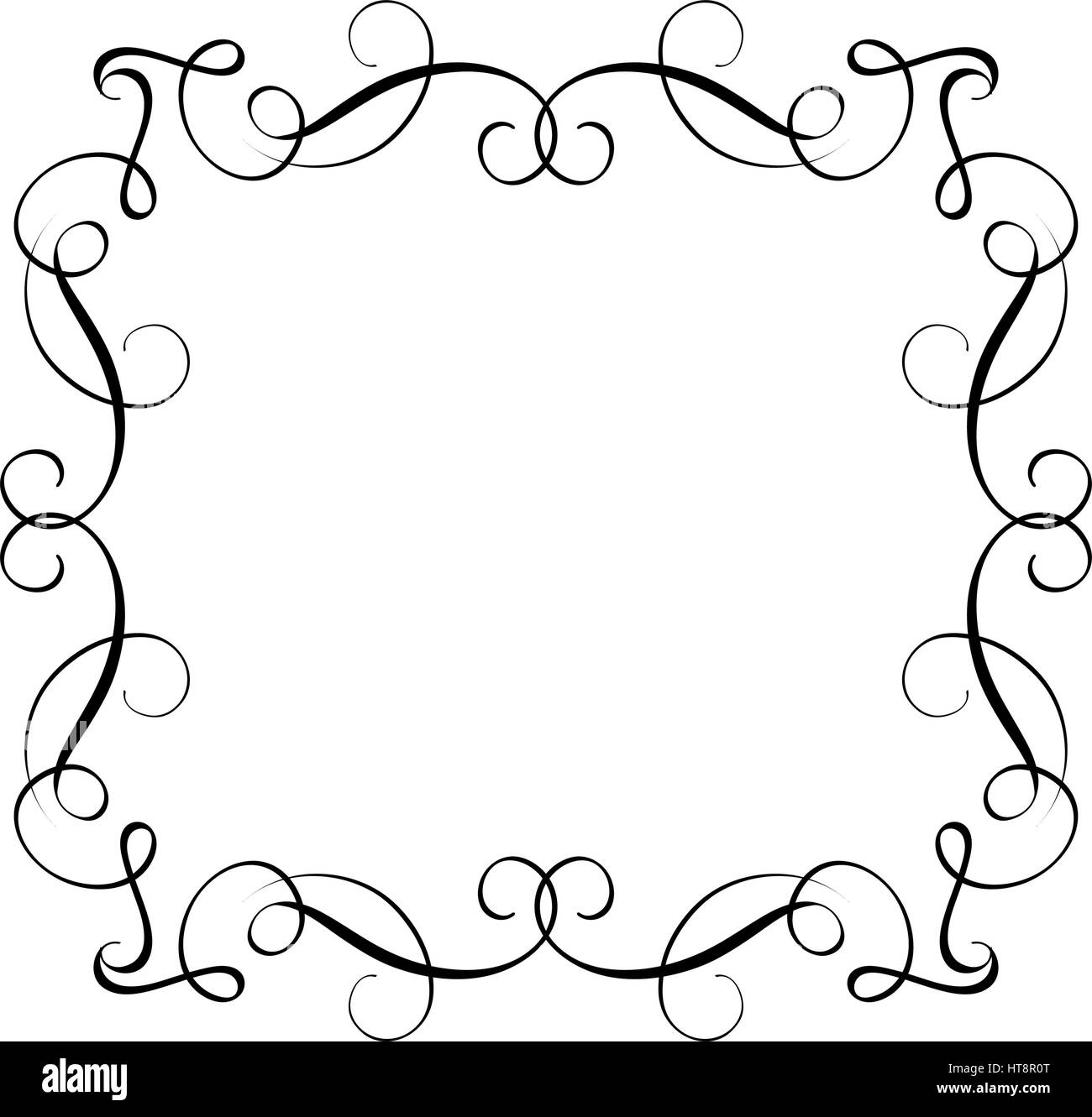 Decorative Frame and Borders Art. Calligraphy lettering Vector ...