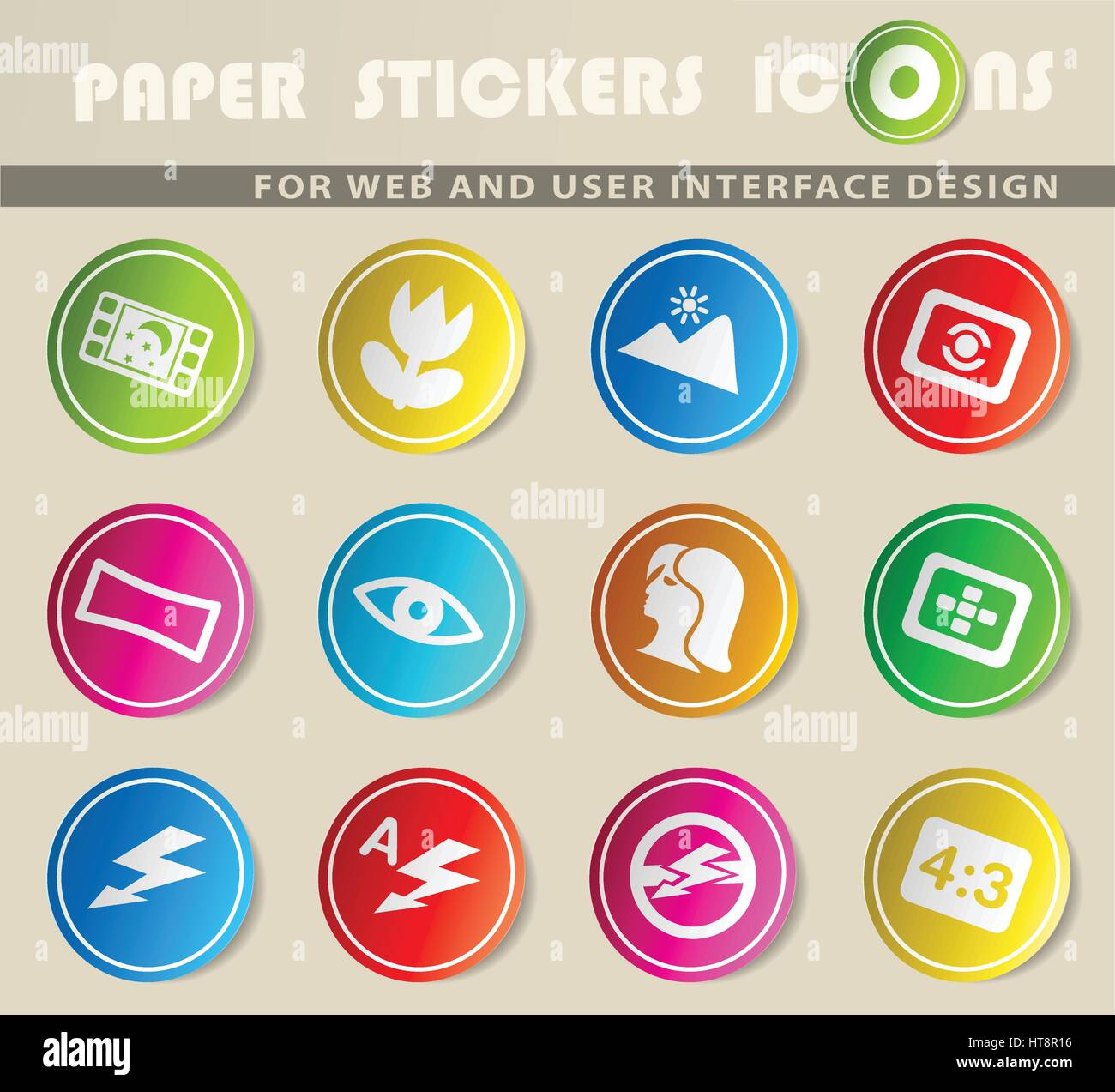 Modes of Photo simply symbols for web and user interface Stock Vector ...