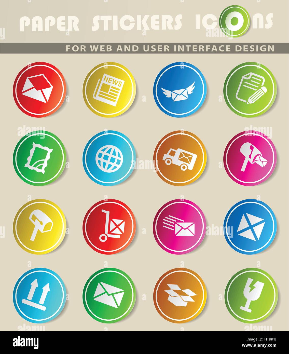 post service web icons for user interface design Stock Vector Image ...