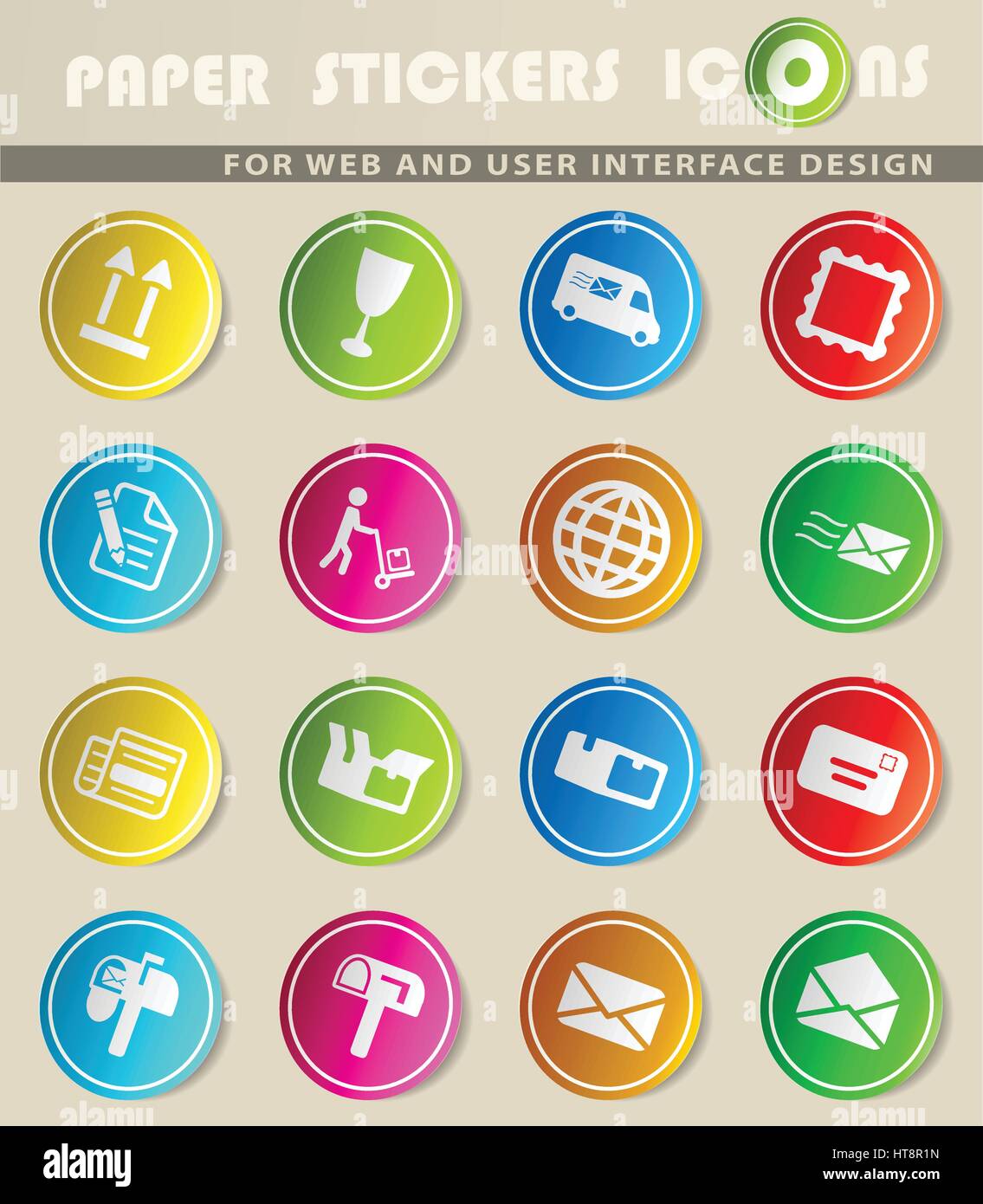 Post service simply symbol for web icons and user interface Stock ...