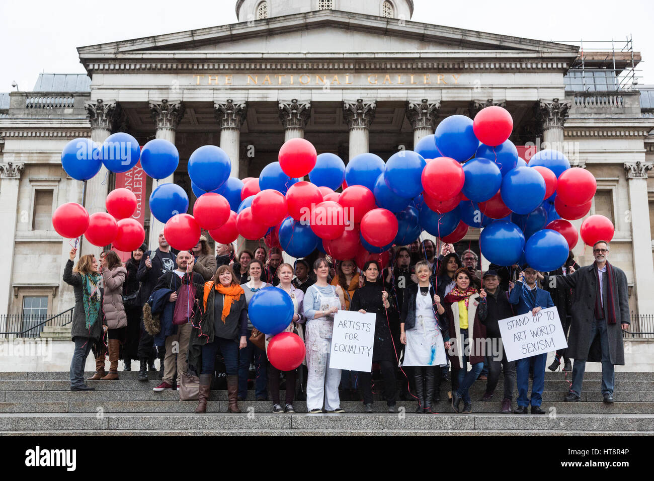 Uk artists protest hi-res stock photography and images - Alamy