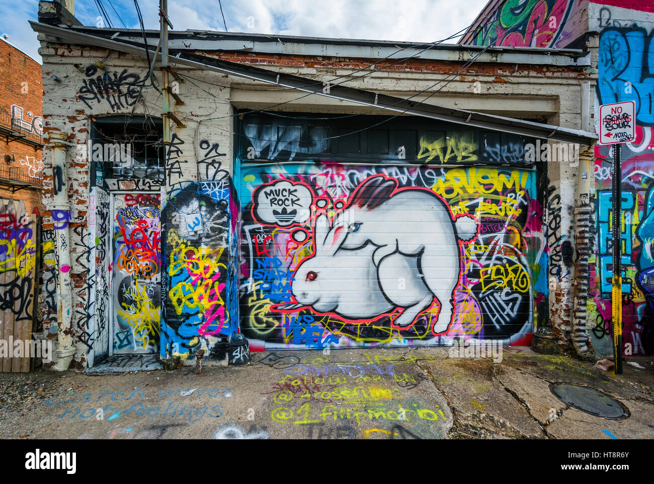 Graffiti Alley, in the Station North Arts and Entertainment District ...