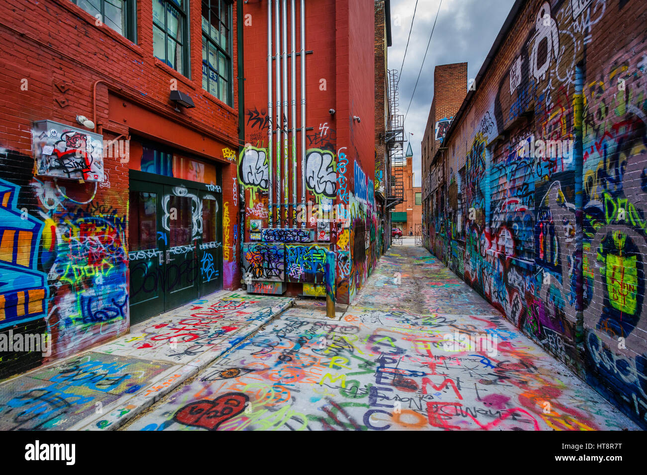 Graffiti Alley, in the Station North Arts and Entertainment District ...