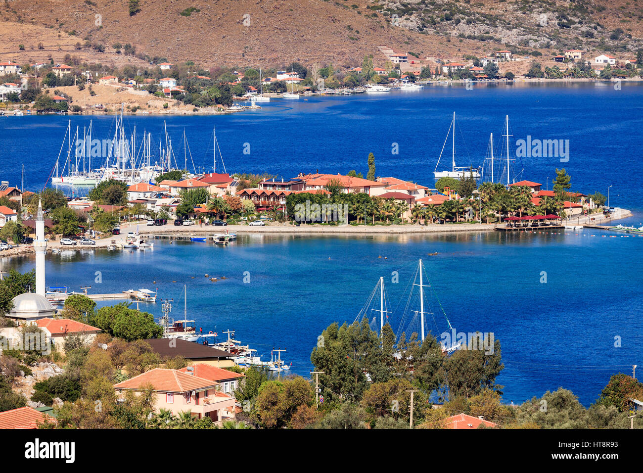 View of the bay of Selimiye, Bozburun Peninsula, Turkey Stock Photo - Alamy