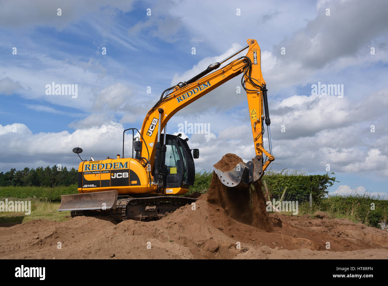 JCB JS145LC excavator Stock Photo - Alamy