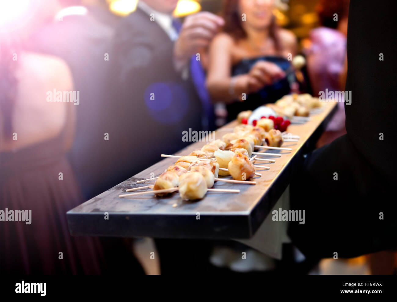 Feed and food. Outdoor catering. Food events and celebrations Stock ...