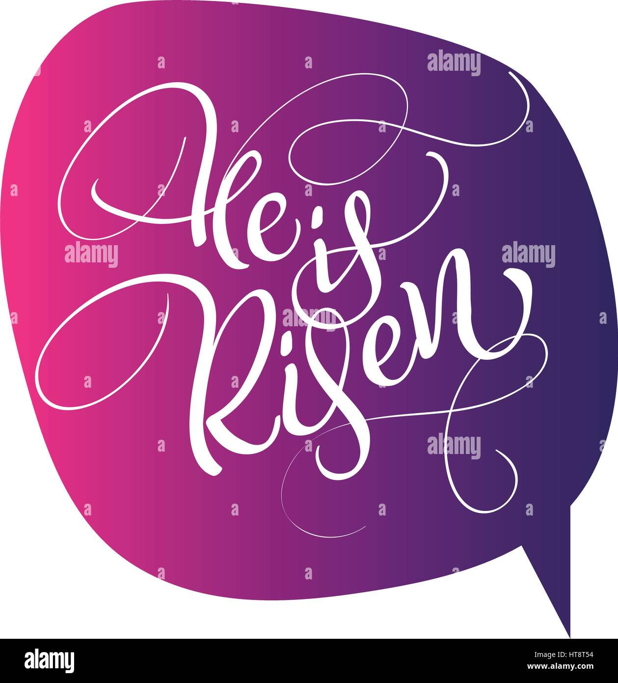 he is risen text on red background. Calligraphy lettering Vector ...