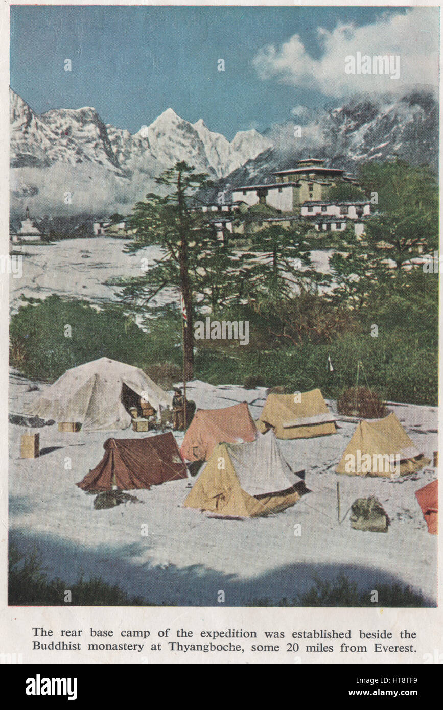 Photo of the base camp of the 1953 Everest Expedition during the ...
