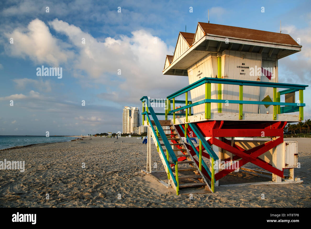 Lifeguard house, South Beach, Miami Beach, Florida Stock Photo - Alamy