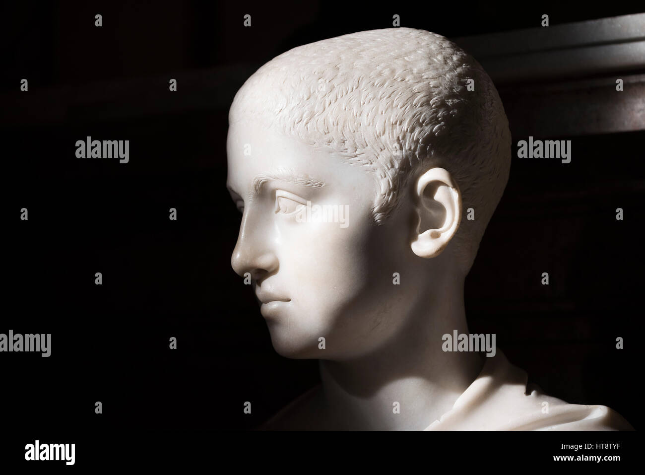 Rome. Italy. Portrait bust of Roman Emperor Alexander Severus (208-235 ...