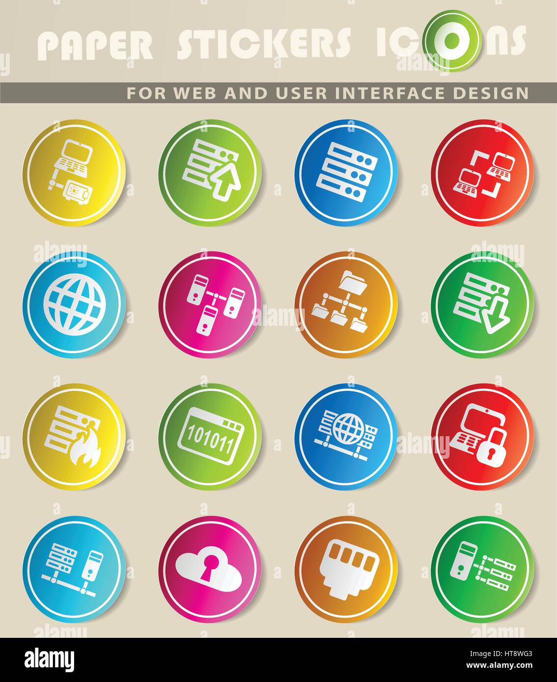 server web icons for user interface design Stock Vector Image & Art - Alamy