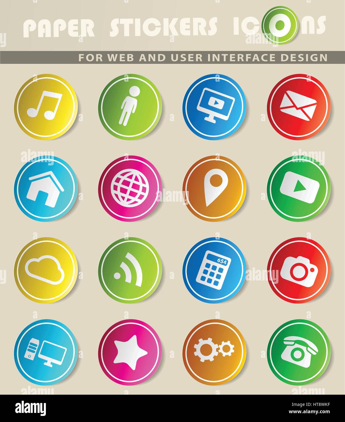 Social media simply symbols for web icons Stock Vector Image & Art - Alamy