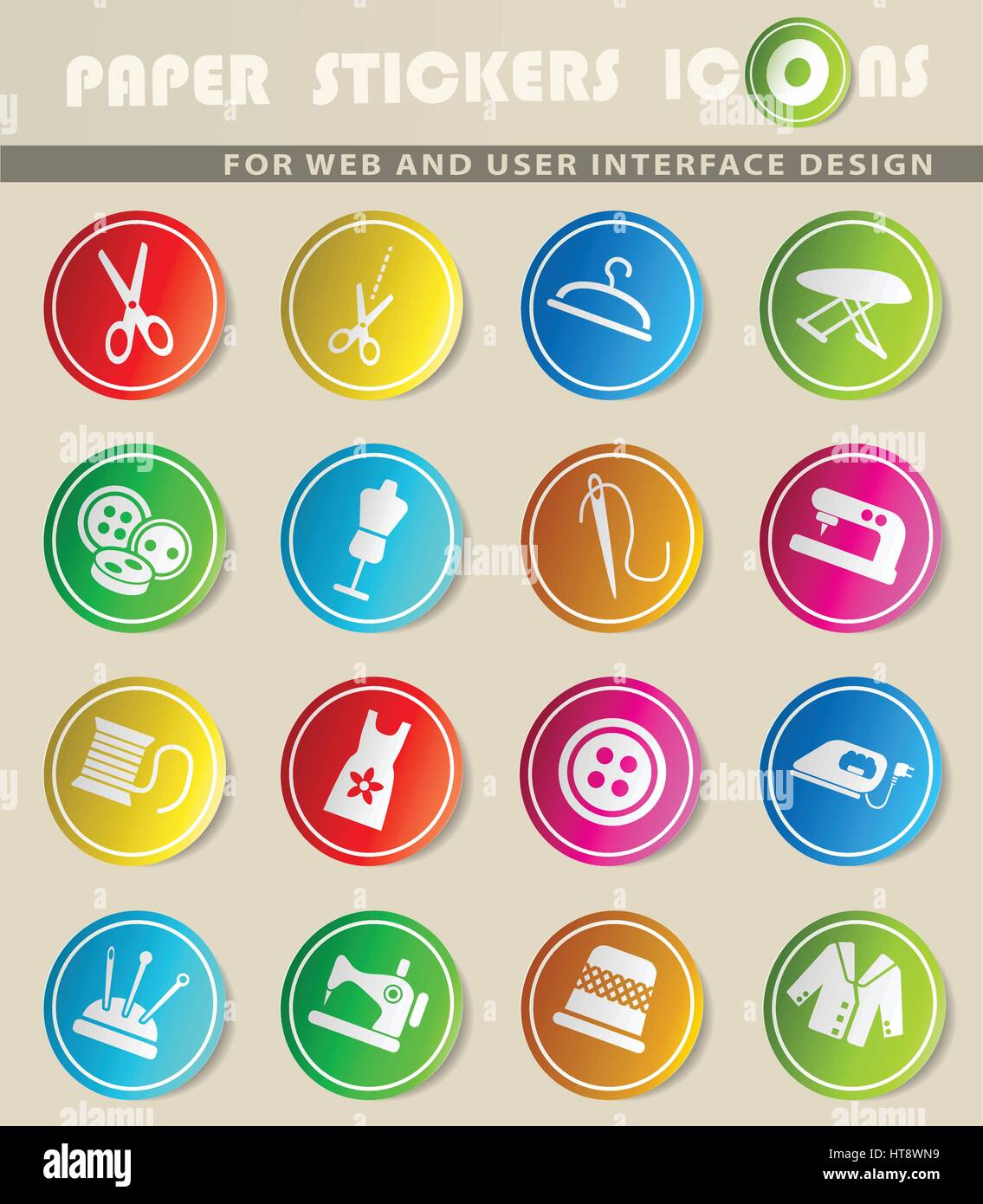 tailoring web icons for user interface design Stock Vector Image & Art ...