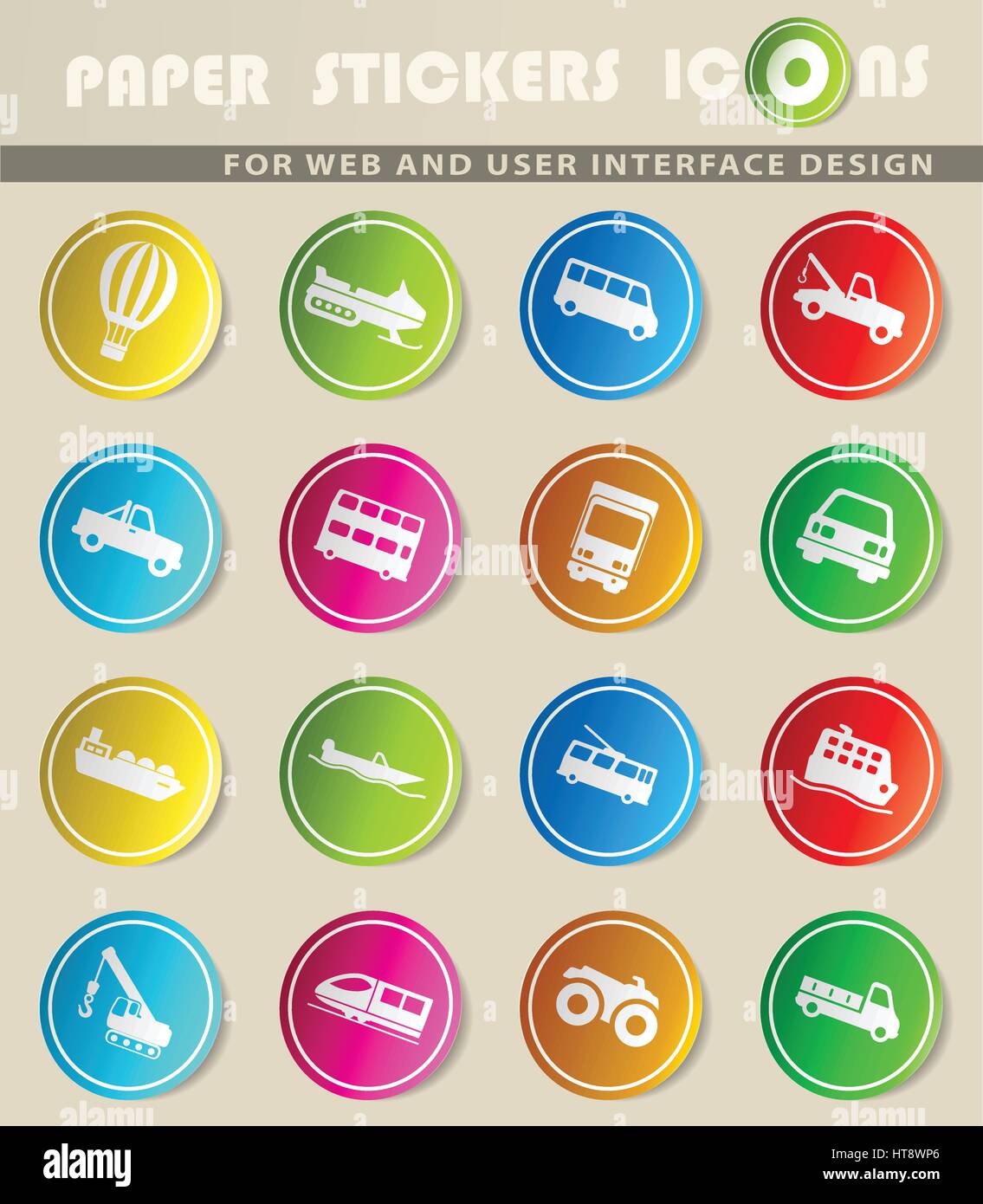 Transportation simply icons for web and user interface Stock Vector ...
