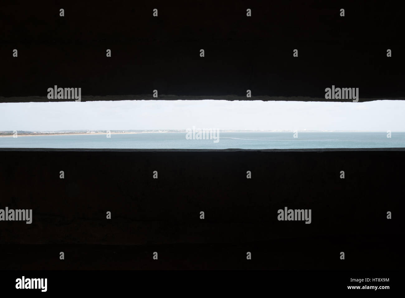 observation slit, Fort Henry, Studland Stock Photo - Alamy