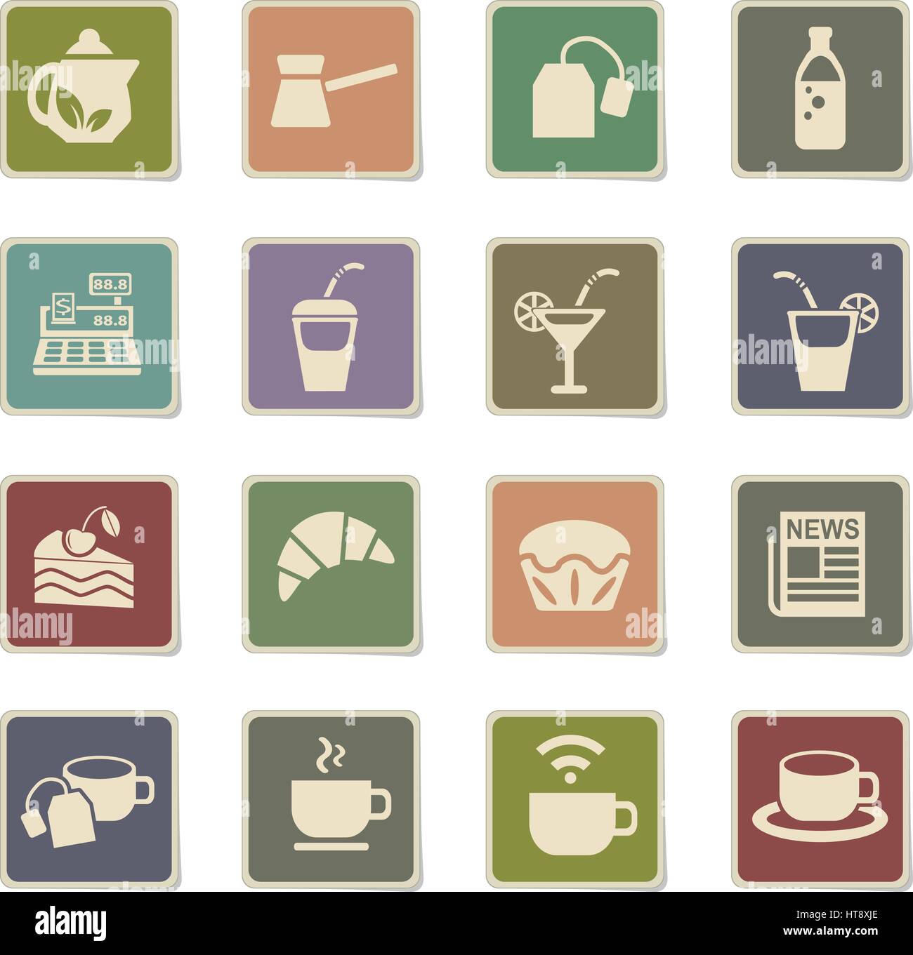 cafe web icons for user interface design Stock Vector Image & Art - Alamy