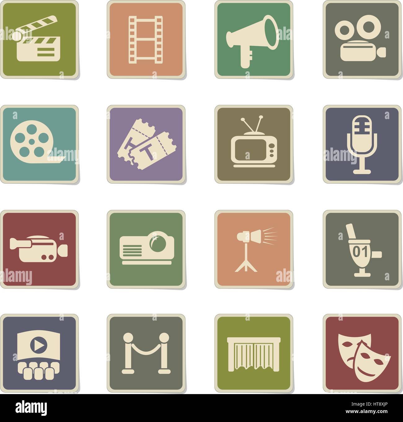 cinema web icons for user interface design Stock Vector Image & Art - Alamy
