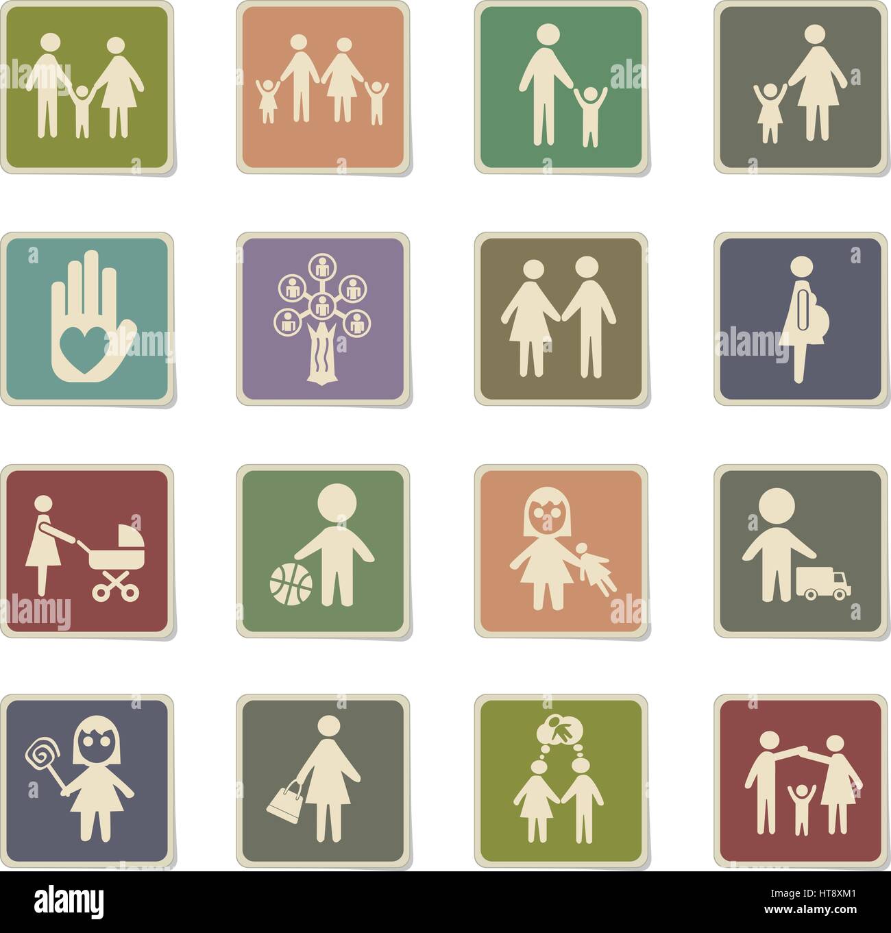 family web icons for user interface design Stock Vector Image & Art - Alamy
