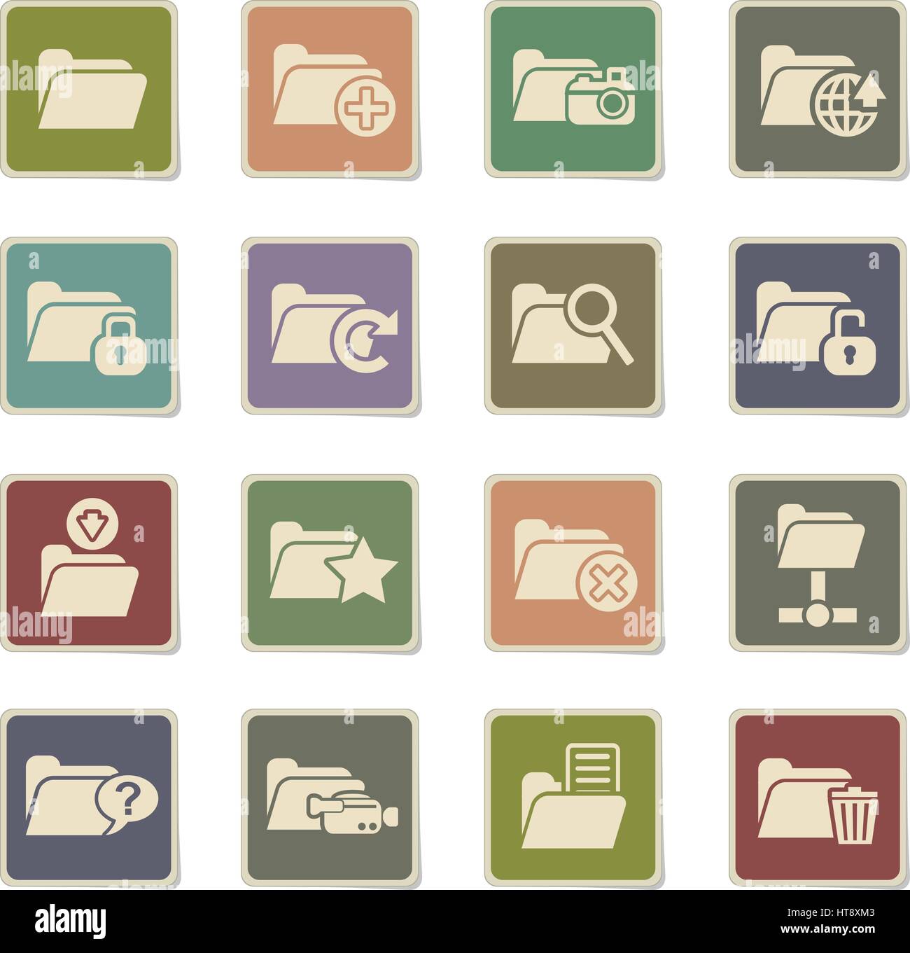 folder web icons for user interface design Stock Vector Image & Art - Alamy
