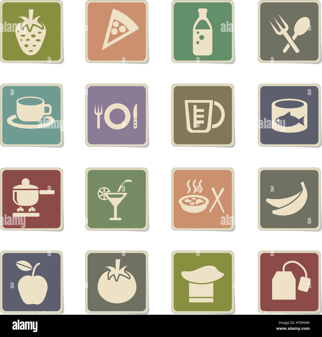 food and kitchen web icons for user interface design Stock Vector Image ...