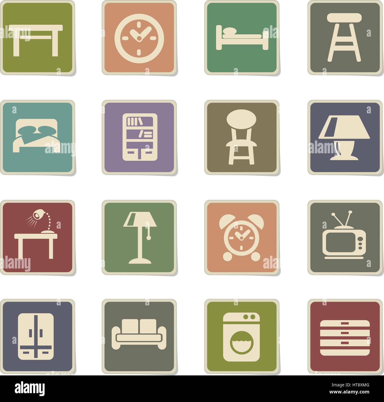 furniture web icons for user interface design Stock Vector Image & Art ...