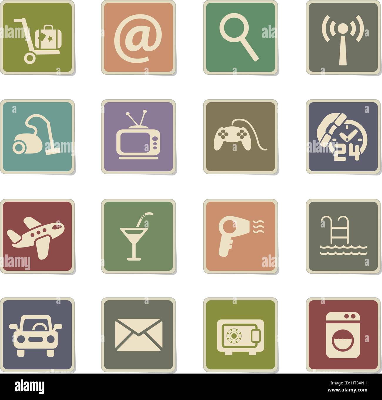 hotel service web icons for user interface design Stock Vector Image ...