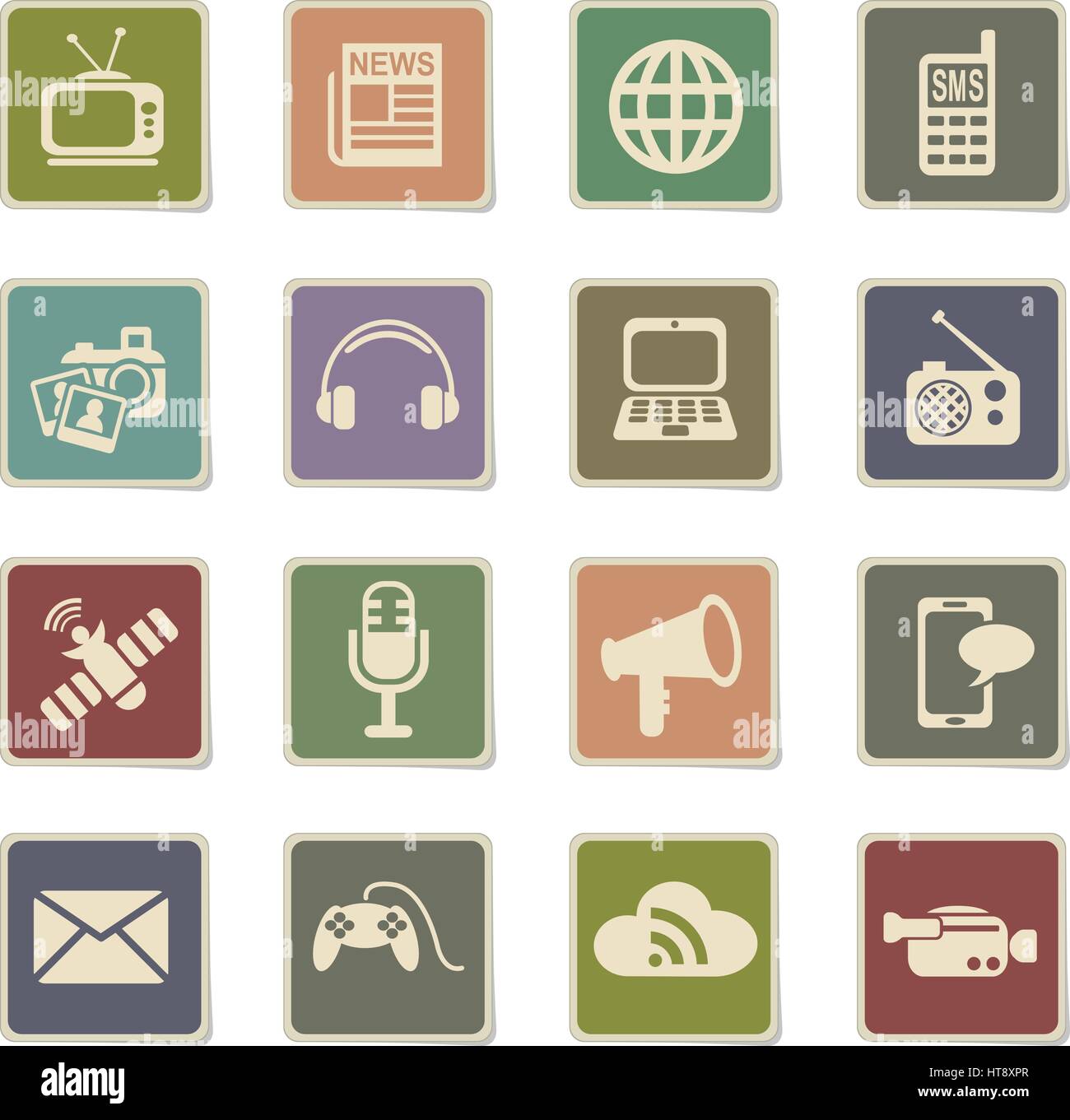media icons web icons for user interface design Stock Vector Image ...