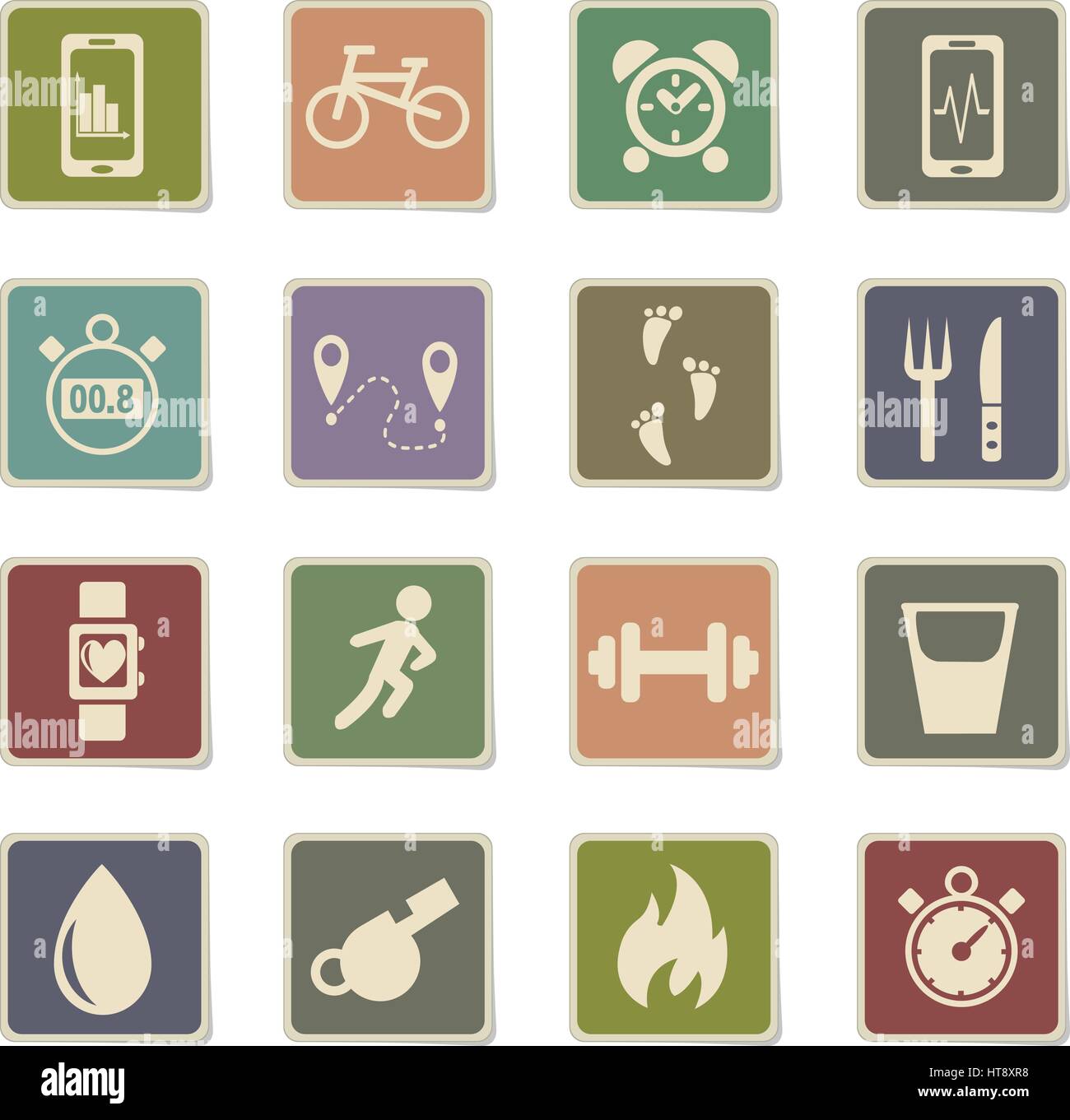 monitoring apps web icons for user interface design Stock Vector Image ...