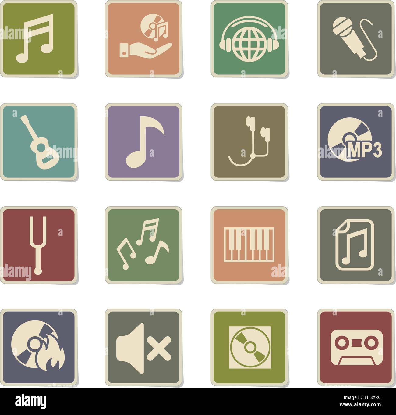 music web icons for user interface design Stock Vector Image & Art - Alamy