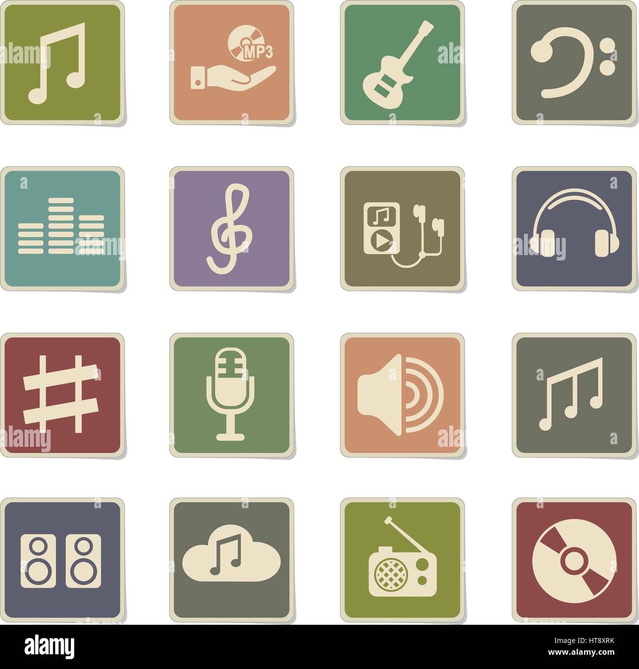 music web icons for user interface design Stock Vector Image & Art - Alamy