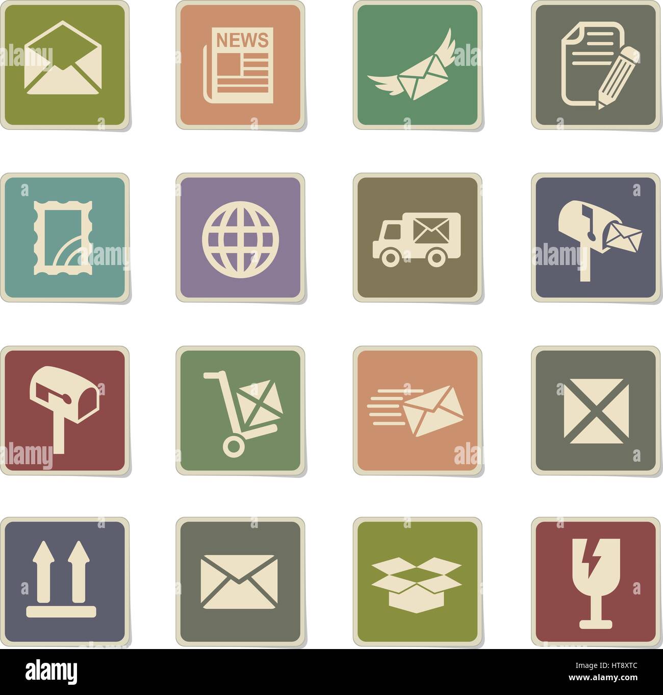 post service web icons for user interface design Stock Vector Image ...