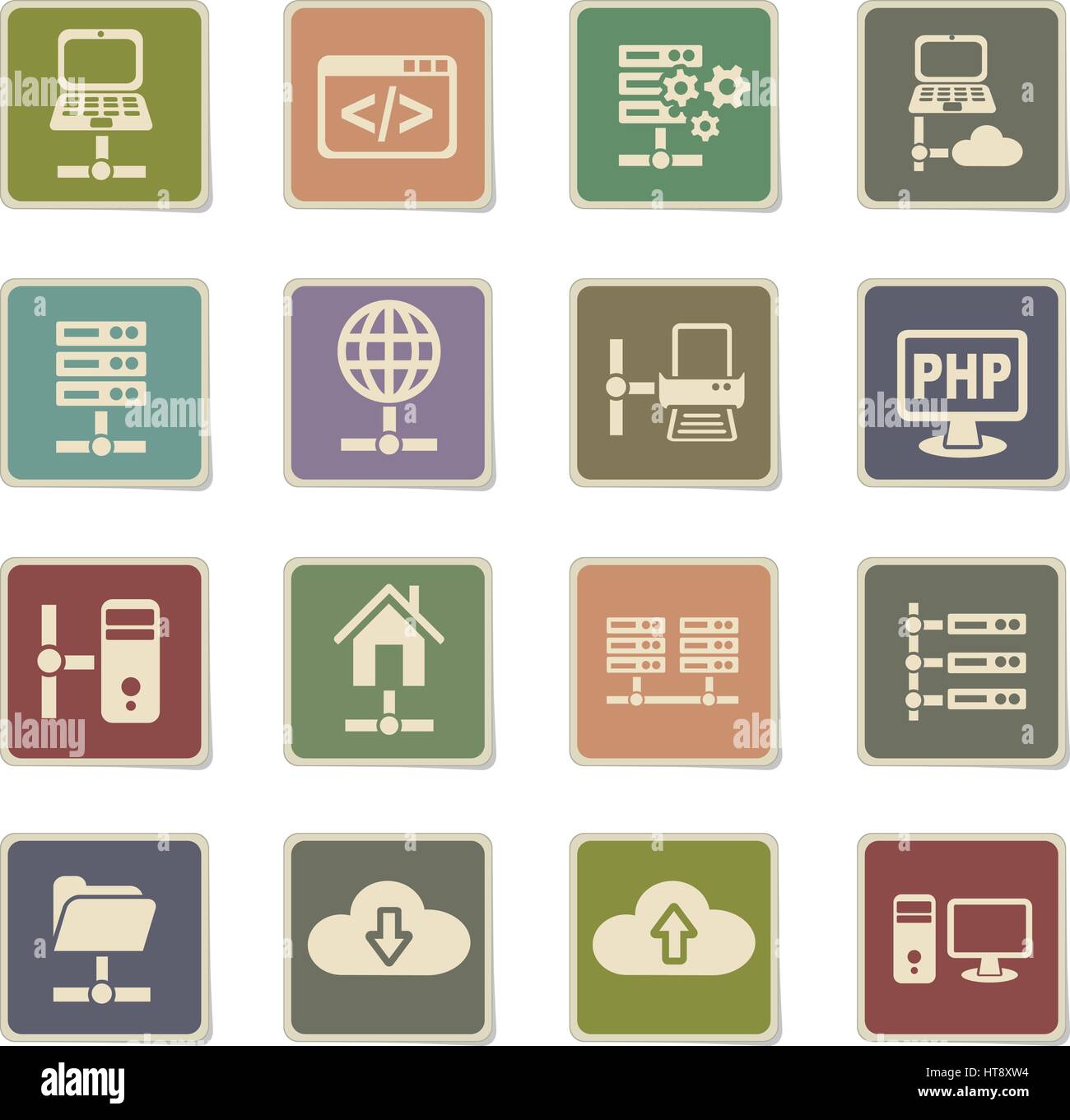 server web icons for user interface design Stock Vector Image & Art - Alamy