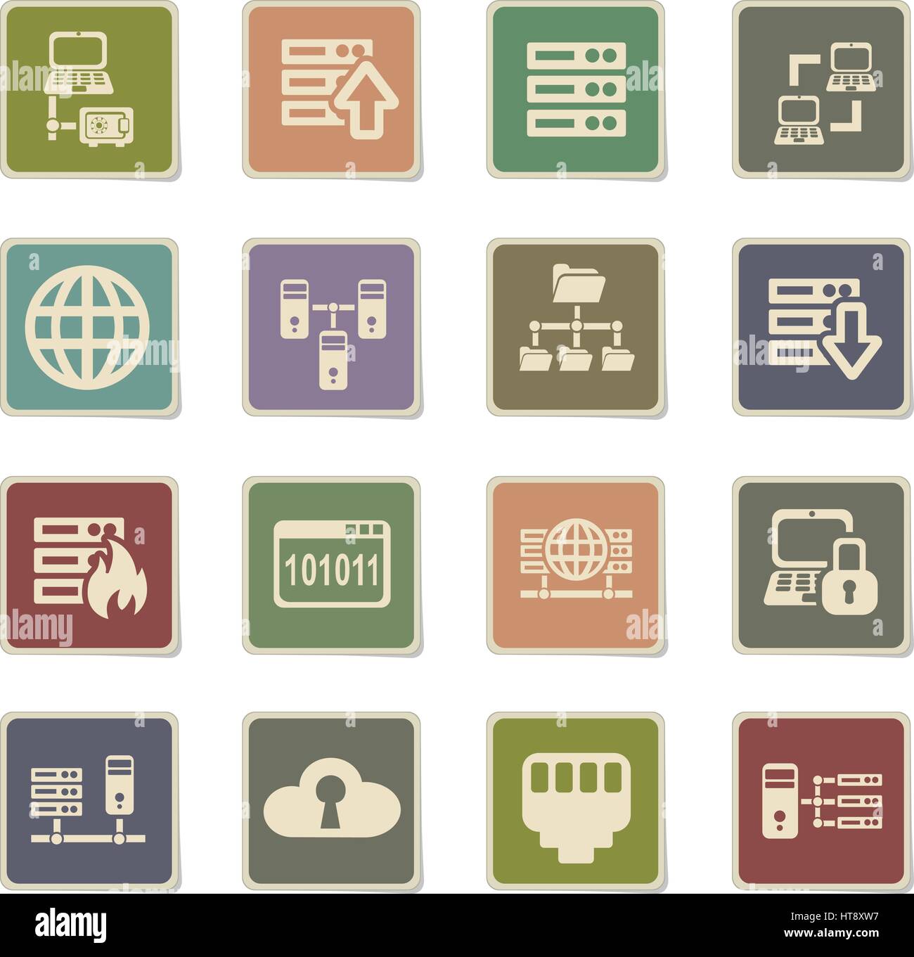 server web icons for user interface design Stock Vector Image & Art - Alamy