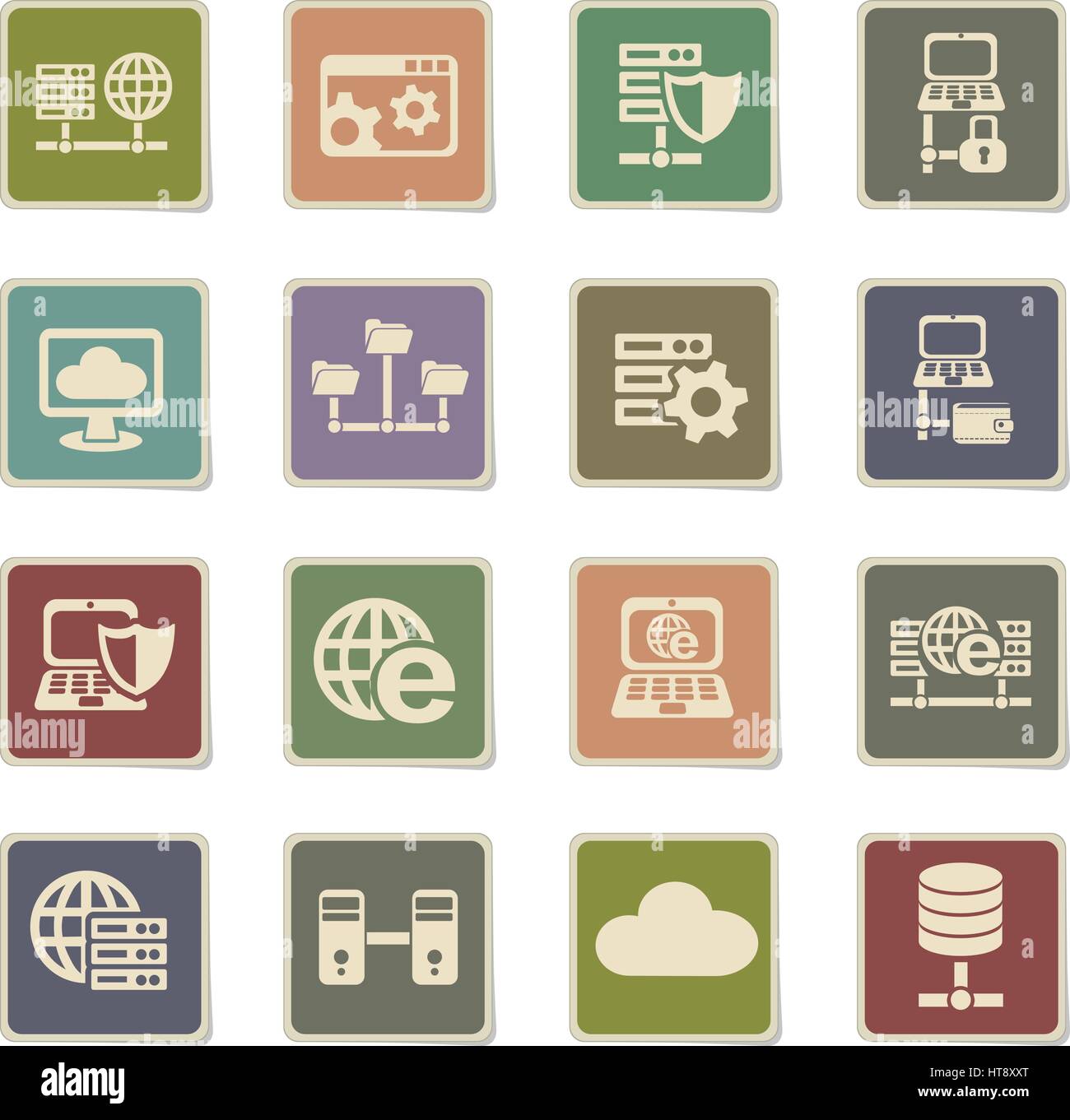server web icons for user interface design Stock Vector Image & Art - Alamy