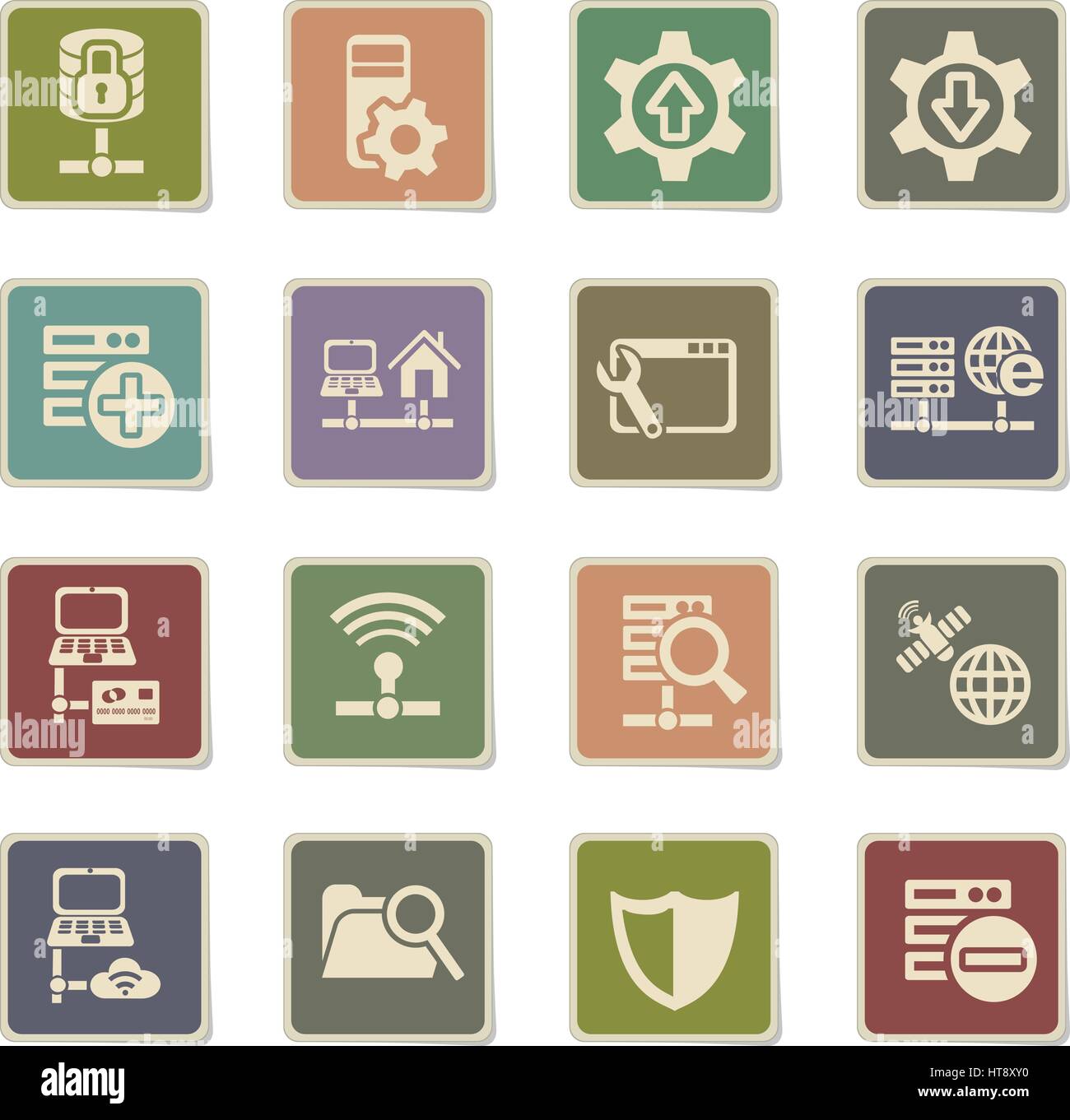 server web icons for user interface design Stock Vector Image & Art - Alamy