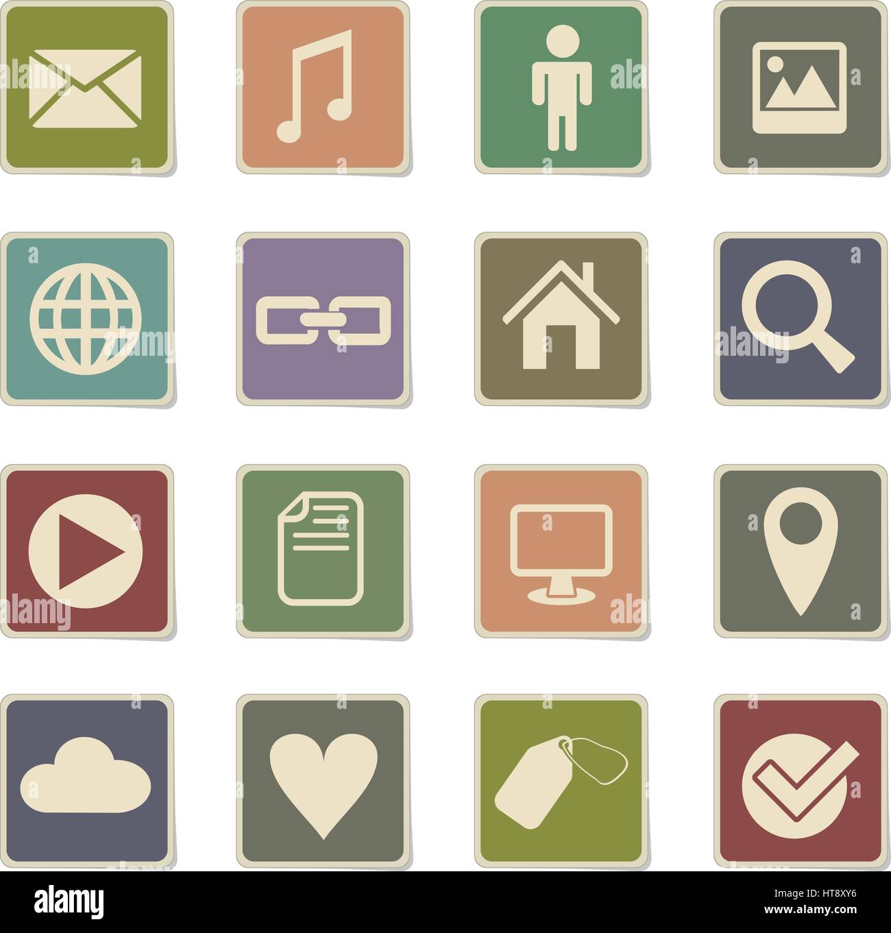 social media web icons for user interface design Stock Vector Image ...