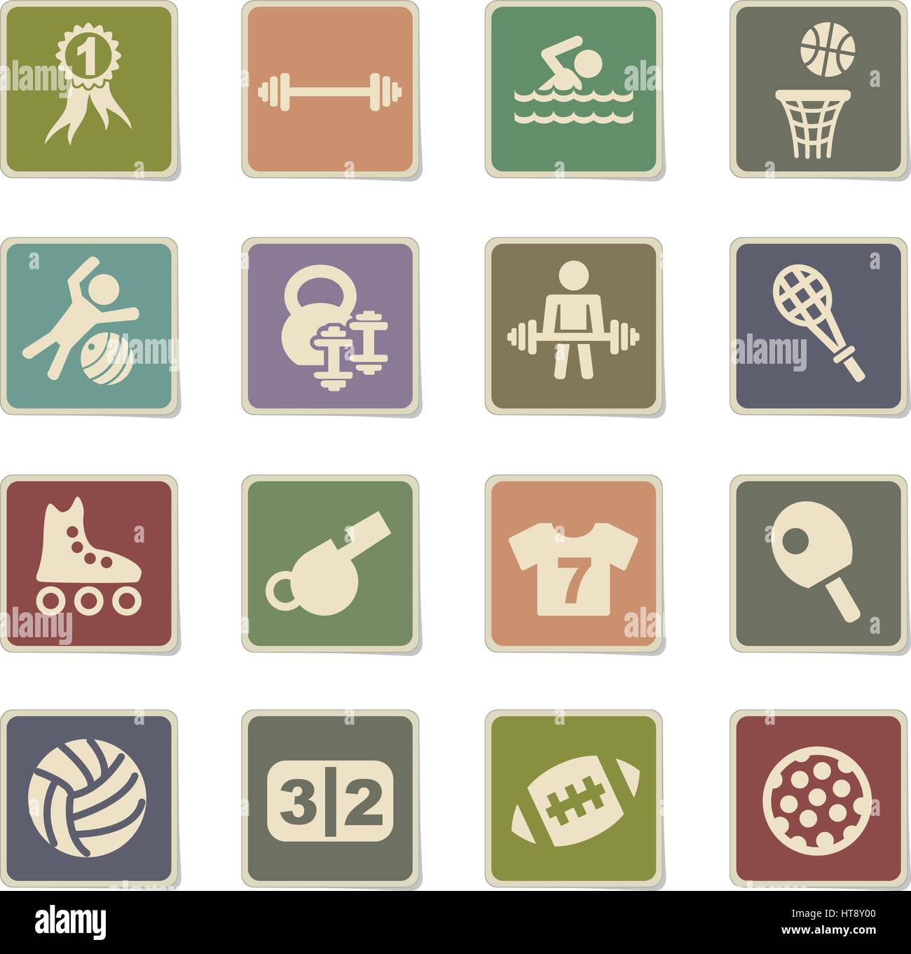 sport web icons for user interface design Stock Vector Image & Art - Alamy