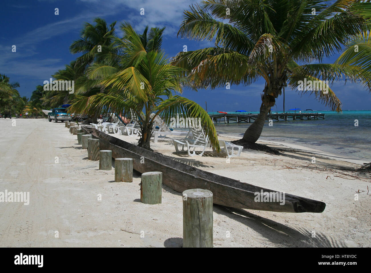 Caribbean landscape / Ambergris Caye, Belize Stock Photo - Alamy