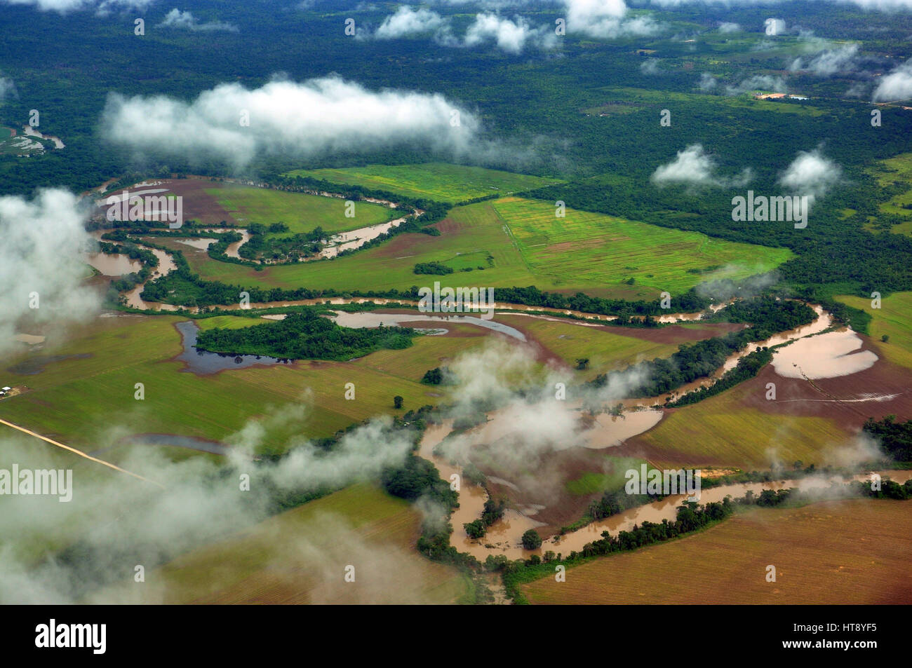 River in Guatemala, air photograph, Guatemala Stock Photo - Alamy