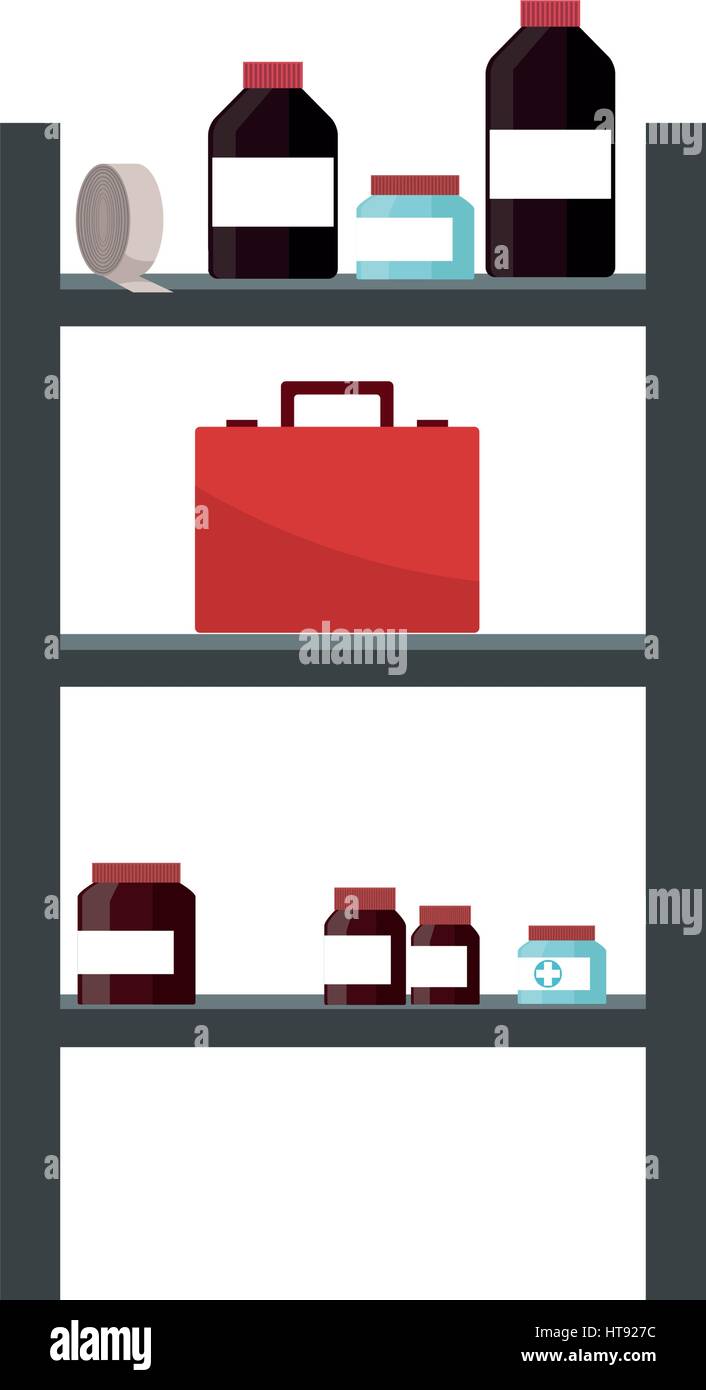 Medicine shelves Stock Vector Images - Alamy