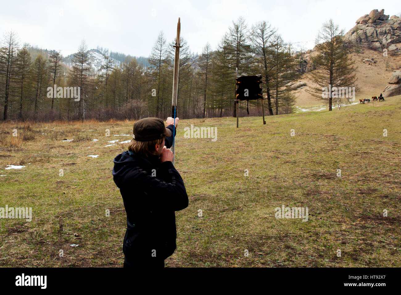 Archer Aim Practice Stock Photo - Alamy