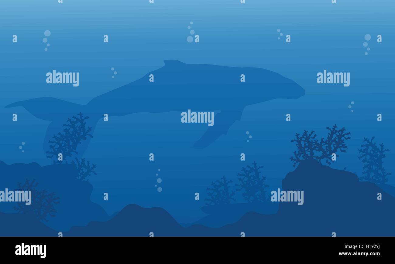 Deep blue silhouettes Stock Vector Images - Alamy