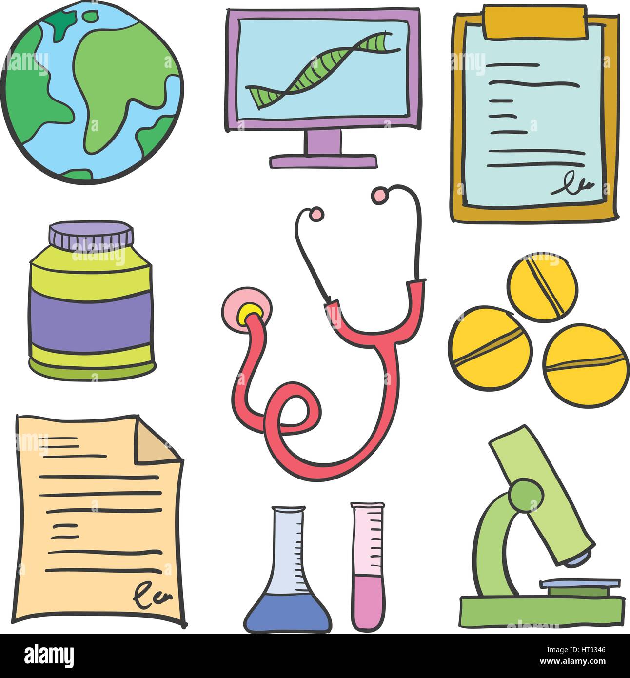 Doodle of medical health object Stock Vector Image & Art - Alamy
