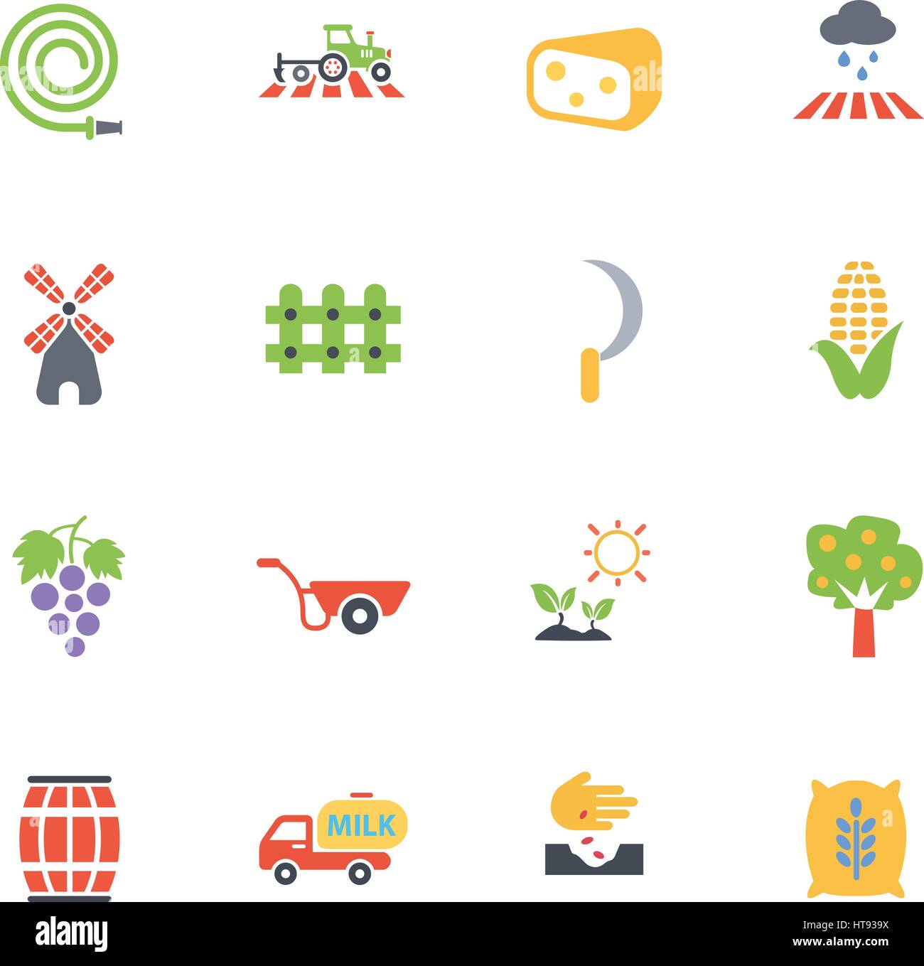 agricultural web icons for user interface design Stock Vector Image ...